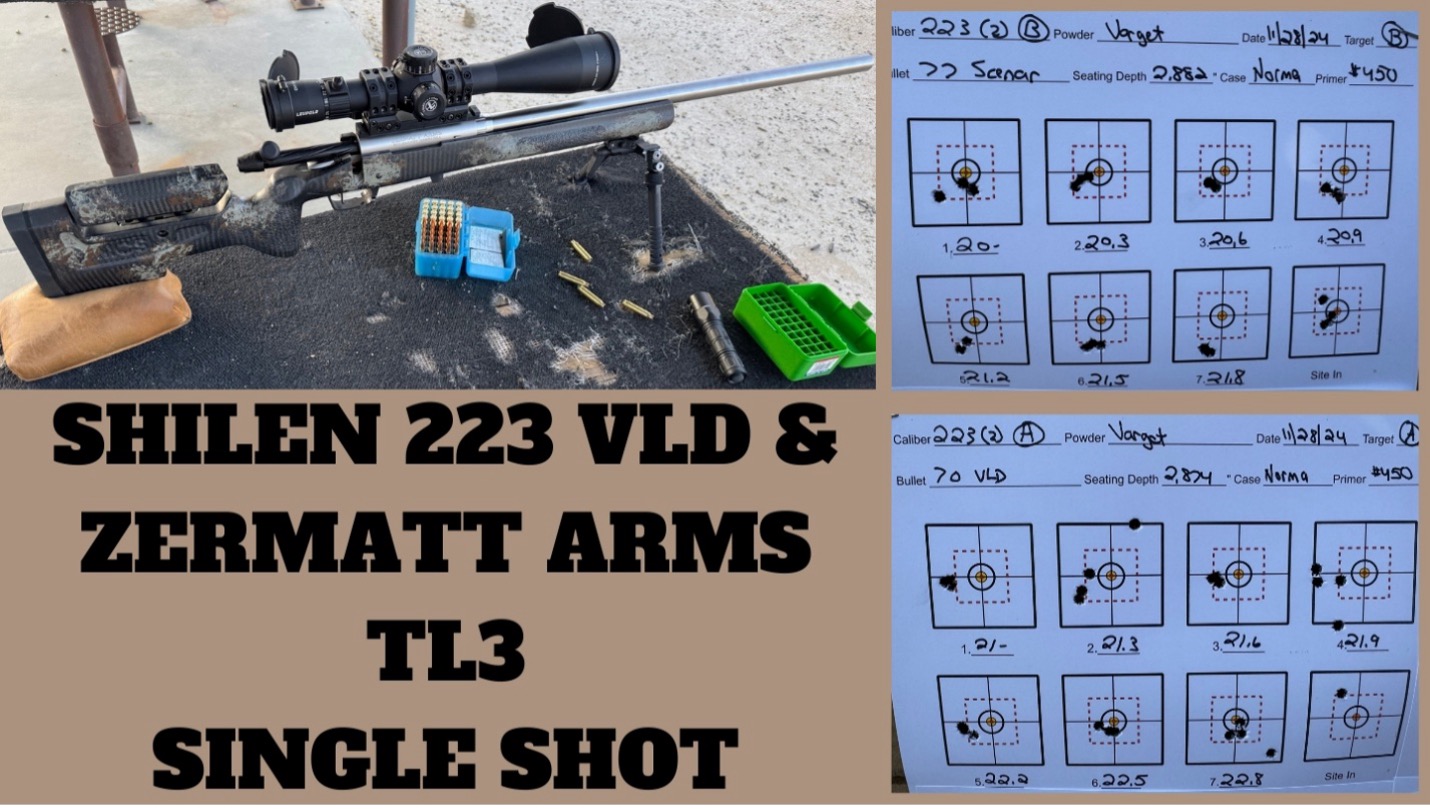 SHILEN 223 REMINGTON VLD AND ZERMATT ARMS TL3 SINGLE SHOT BUILD ...